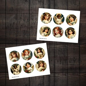 Baby Angels Printable 3 Inch Circles for Handmade Christmas Ornaments ...