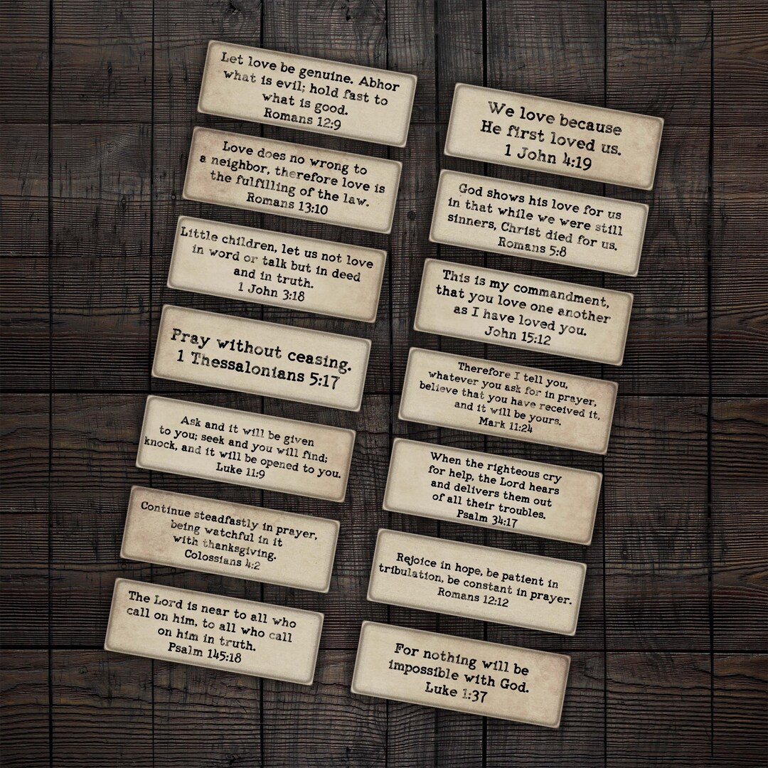 Christian Faith Printable Bible Verses for Junk Journal, Devotional ...