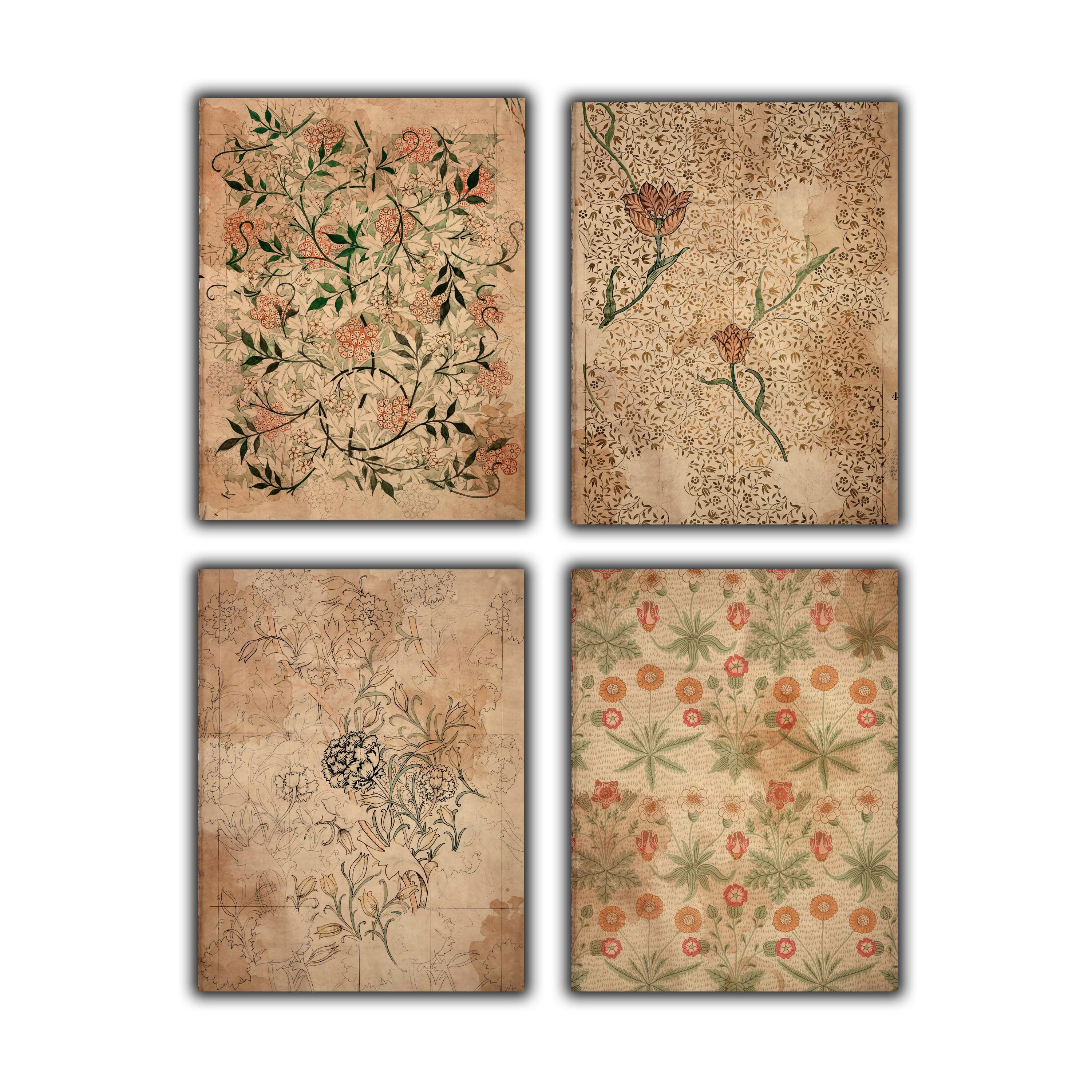 Ornate Pattern Papers Bundle Printable Ephemera Kit for Junk | Etsy