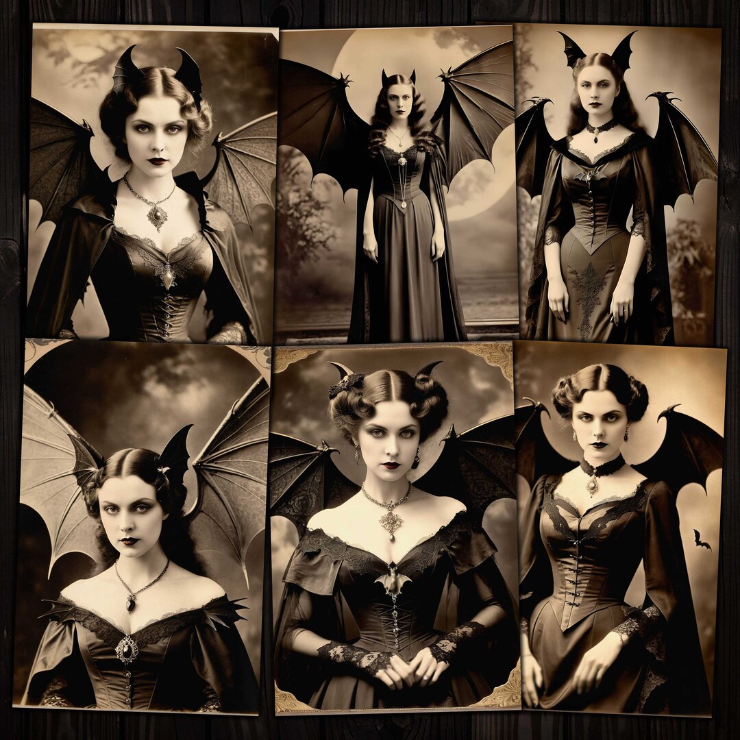 Gothic Vampire Antique Vintage Ladies Cabinet Card Photographs for ...