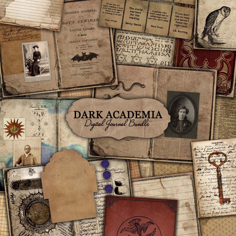 Dark Academia Gothic School of Magic Printable Bundle for - Etsy