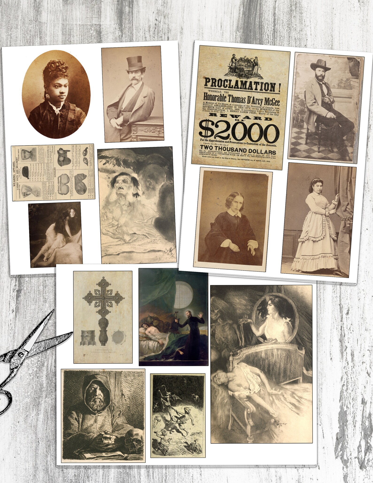 Vampire Hunter Digital Journal Kit, Halloween Ephemera for Junk ...