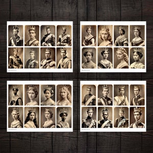 Kings and Queens Royalty Vintage Photographs ATC, Digital Fairies ...