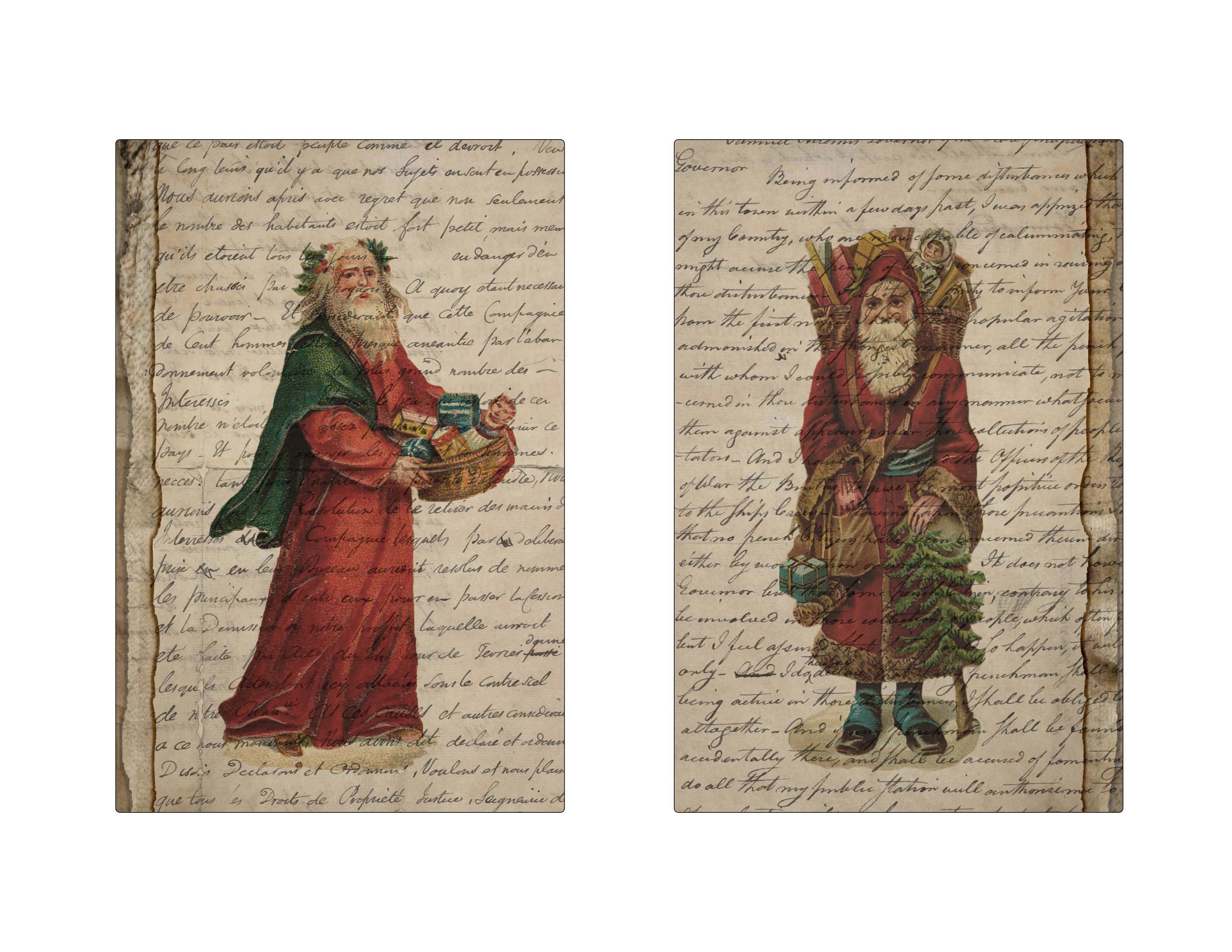 Vintage Santa Claus Junk Journal Printable Pages Digital - Etsy