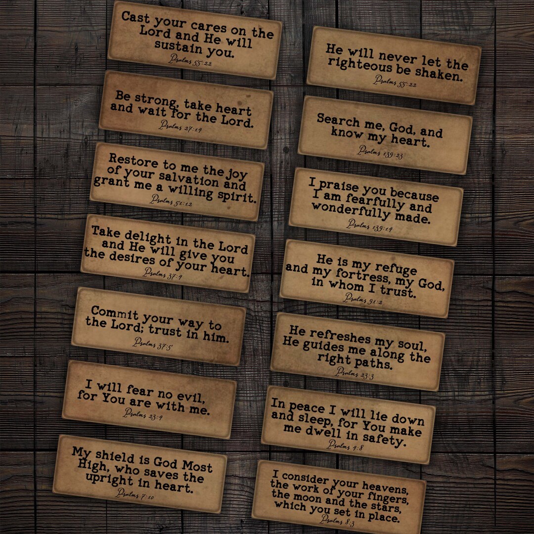 Christian Faith Printable Bible Verses for Junk Journal, Devotional ...