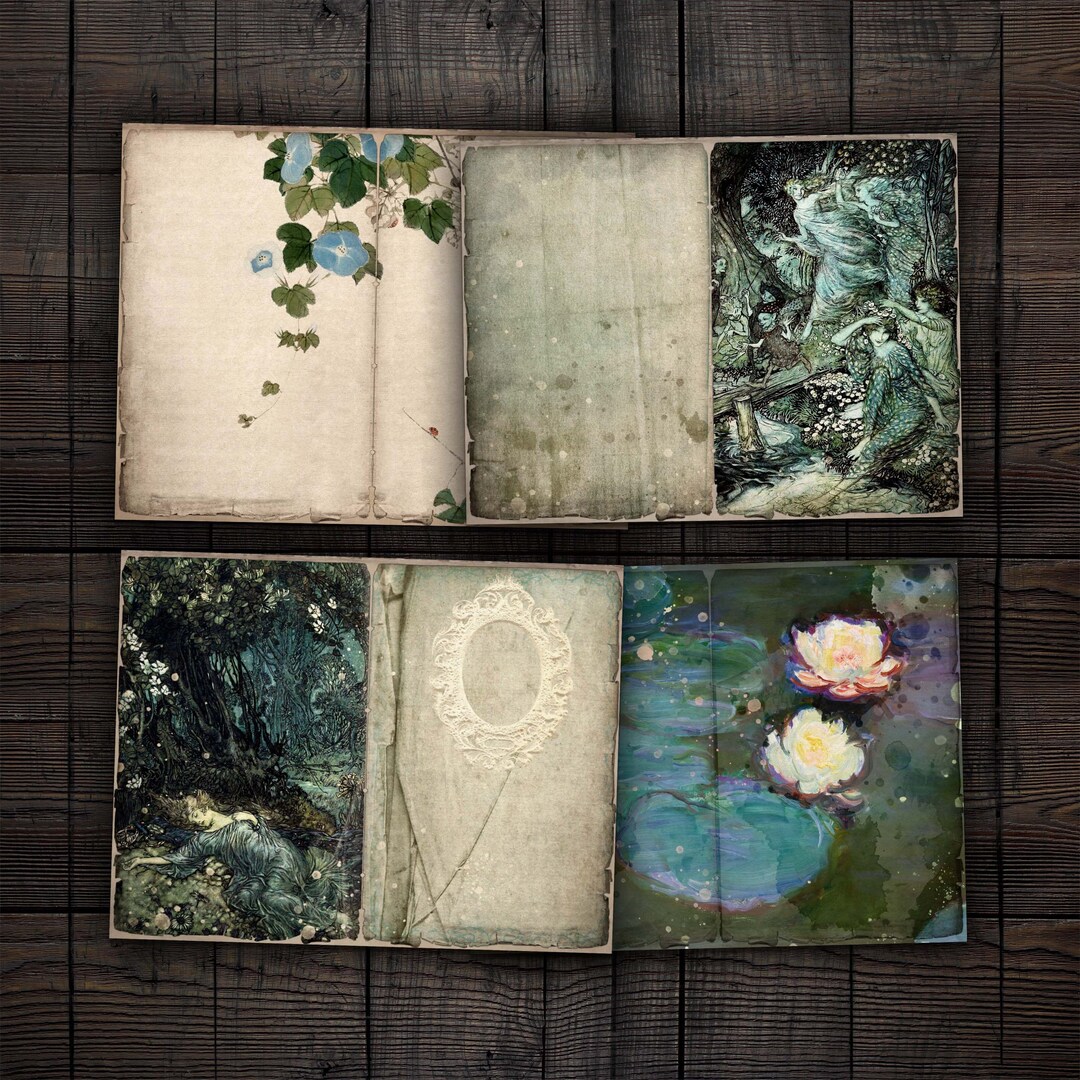 Fairy Tale Junk Journal Pages, Printable Fairies Kit for Journals ...