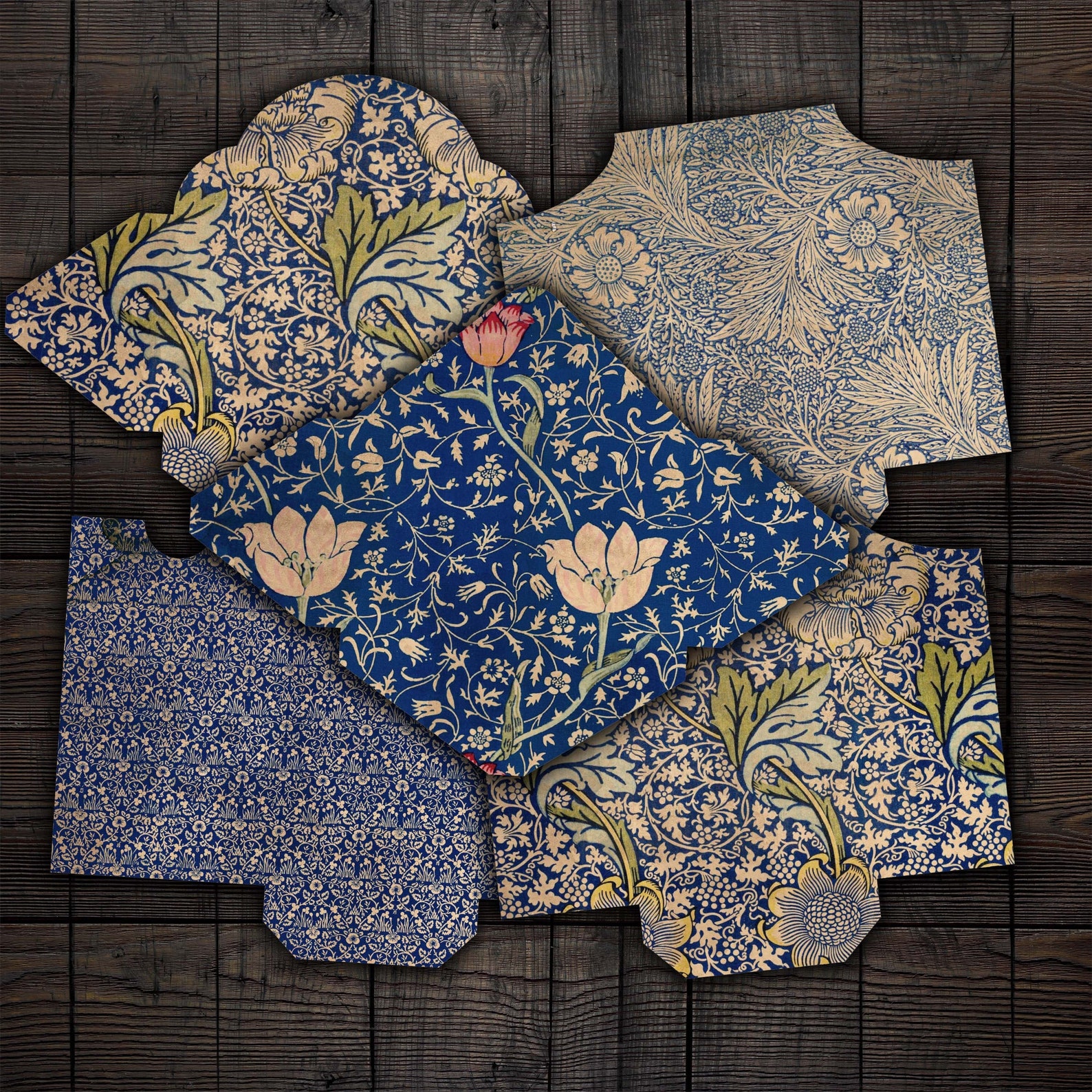 Printable Blue Pattern Envelopes and Pockets for Junk - Etsy