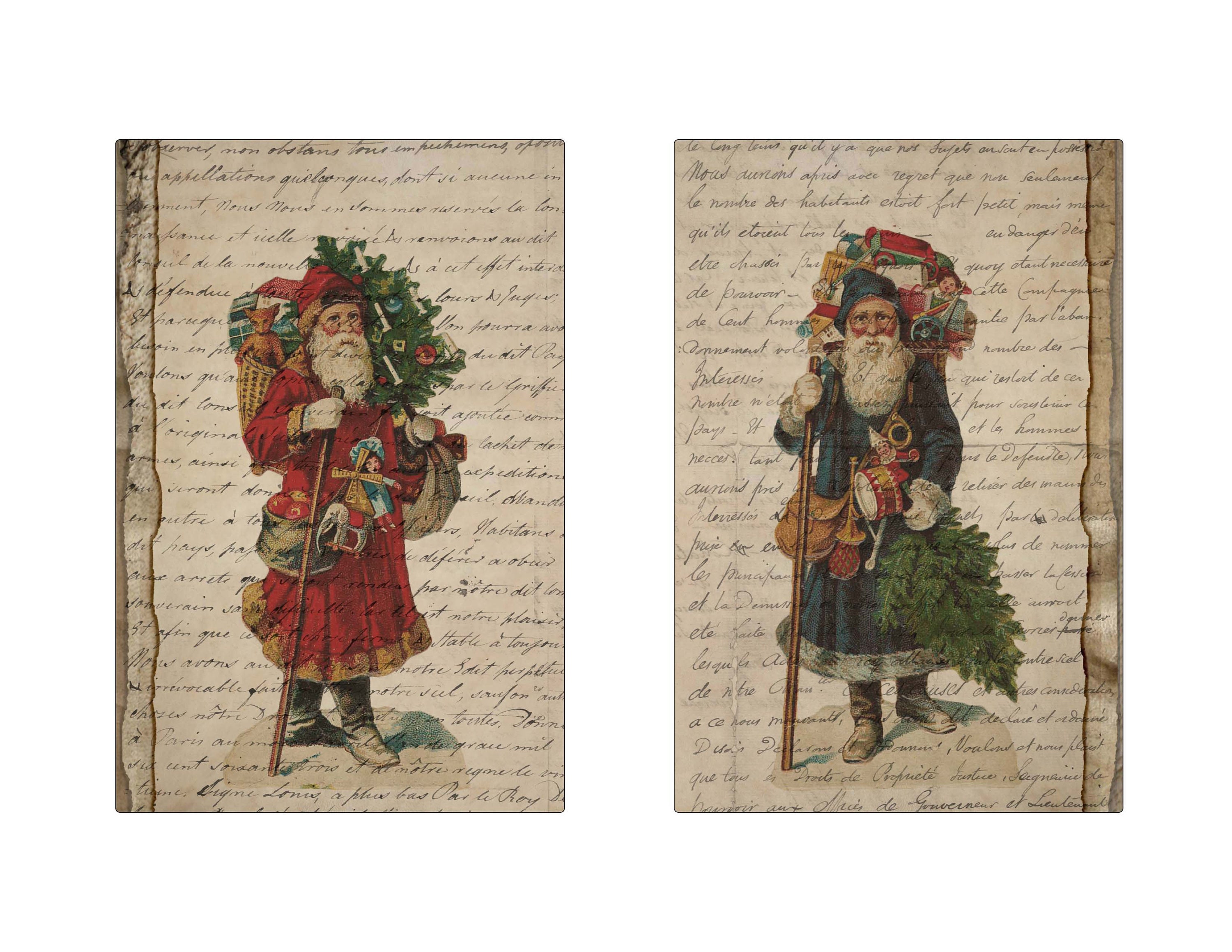 Vintage Santa Claus Junk Journal Printable Pages Digital - Etsy