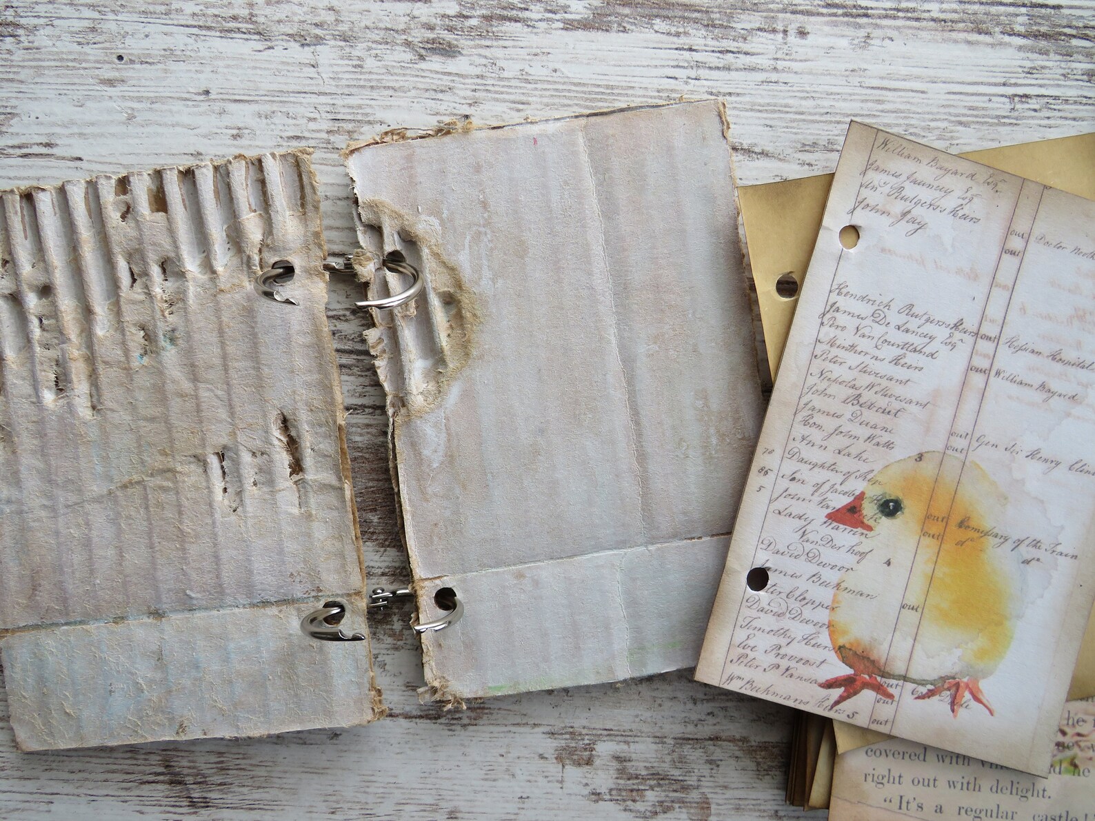 Printable Easter Animals Vintage Ledger Pages Watercolor | Etsy