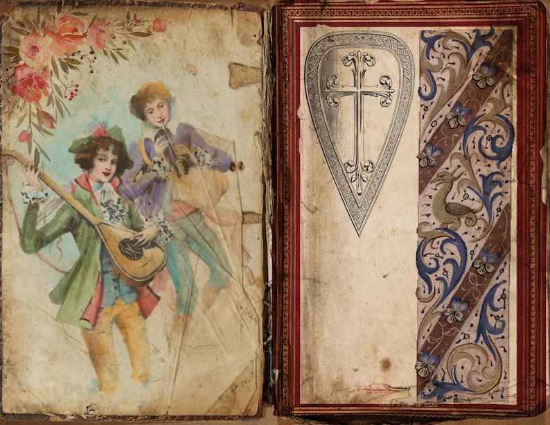 Vintage Medieval Junk Journal Pages Printable Middle Ages - Etsy