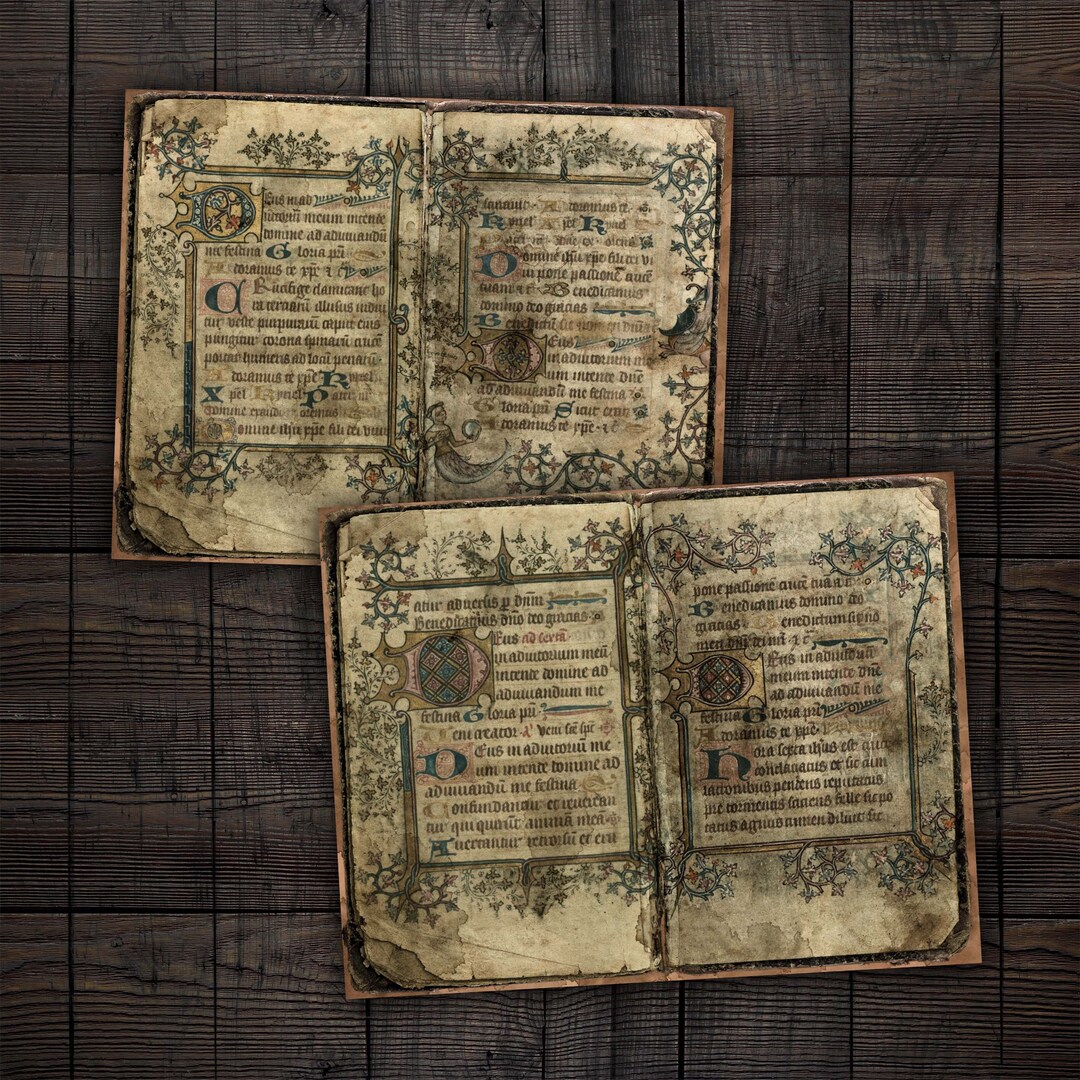 Digital Medieval Junk Journal Pages, Grunge Ephemera for Journals ...