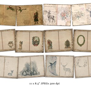 102 Sheets Digital Christmas Bundle for Printable Ephemera, Junk ...