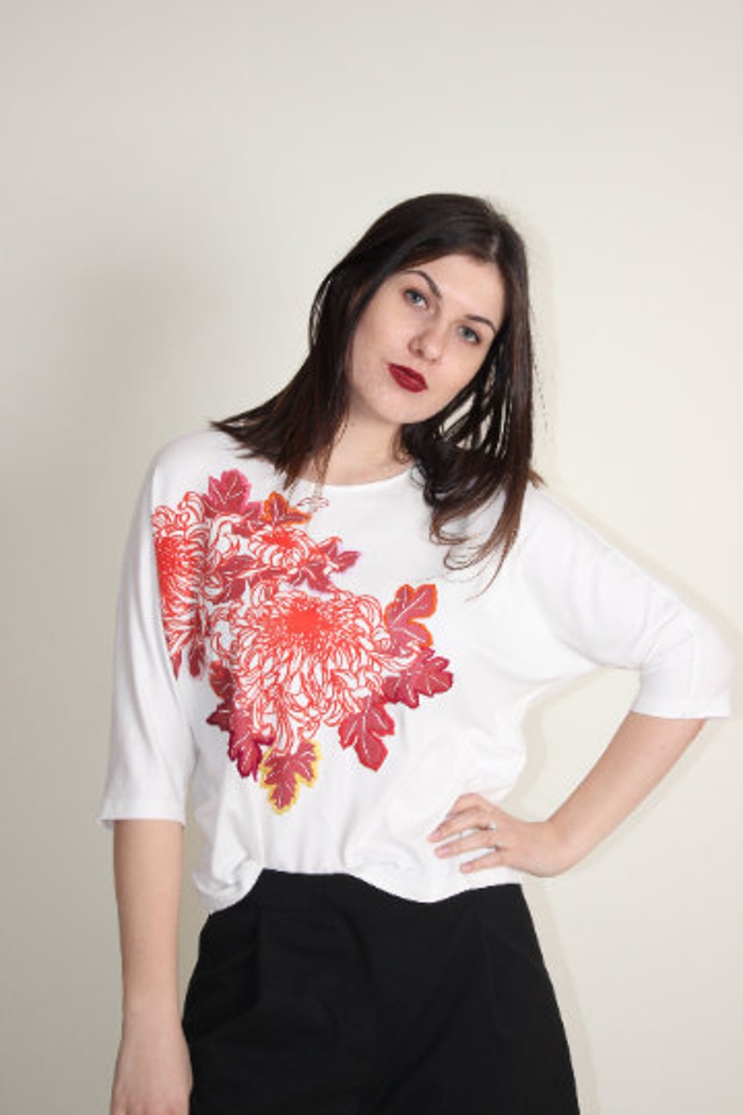 Botanical Print Top, Floral Summer Tshirt, Graphic T Shirt, Gift for ...