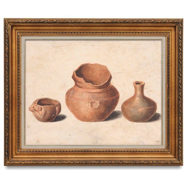 Pottery Still Life Drawing - Etsy