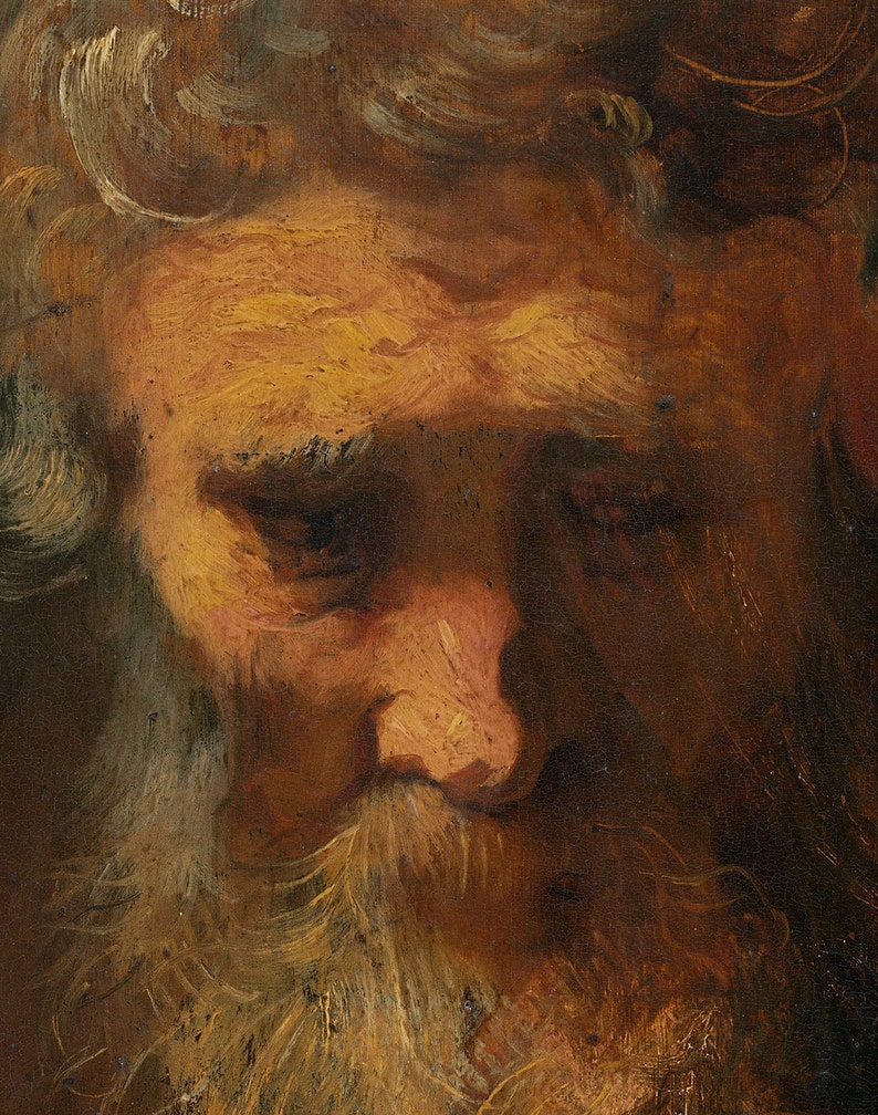 Downloadable Old Man Portrait Vintage Painting, Digital Antique Male ...