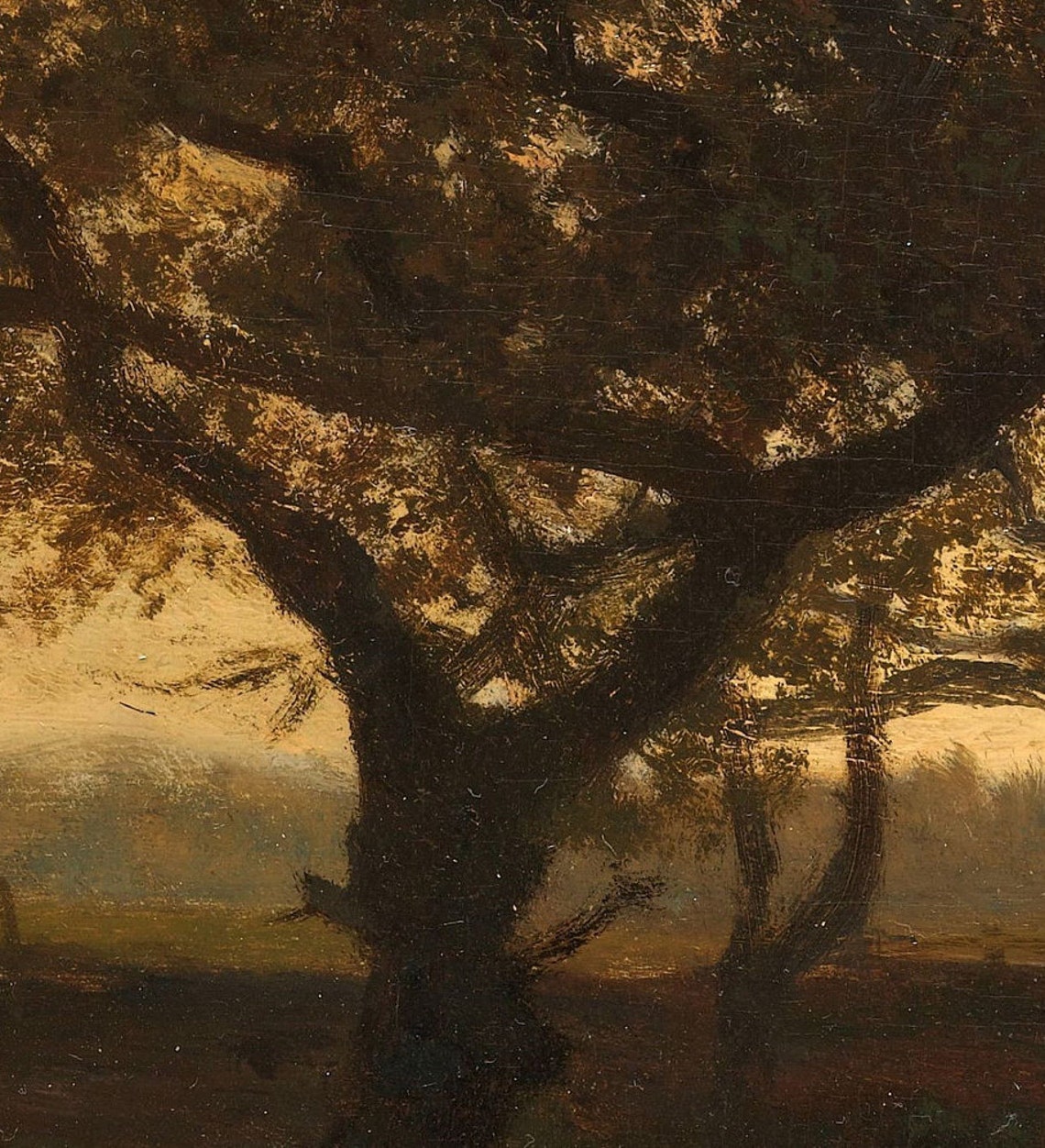 Antique Tree Painting Tree Landscape Picture Vintage Tree - Etsy