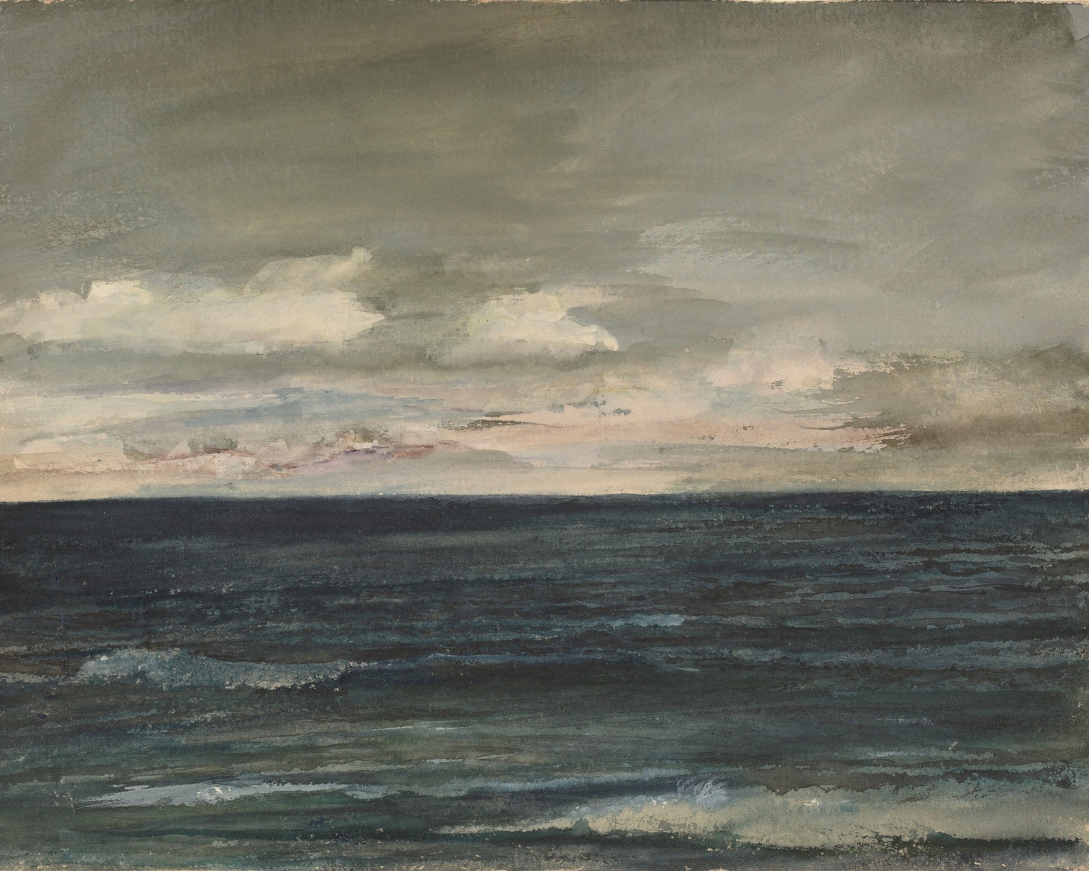 Antique Seascape Ocean Painting, Vintage Coastal Wall Art, Giclee Fine ...