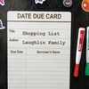 Customizable Date Due Card Keychain - Etsy