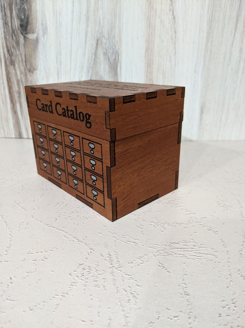 Customizable Card Catalog Box - Etsy