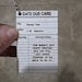 Customizable Date Due Card Keychain - Etsy