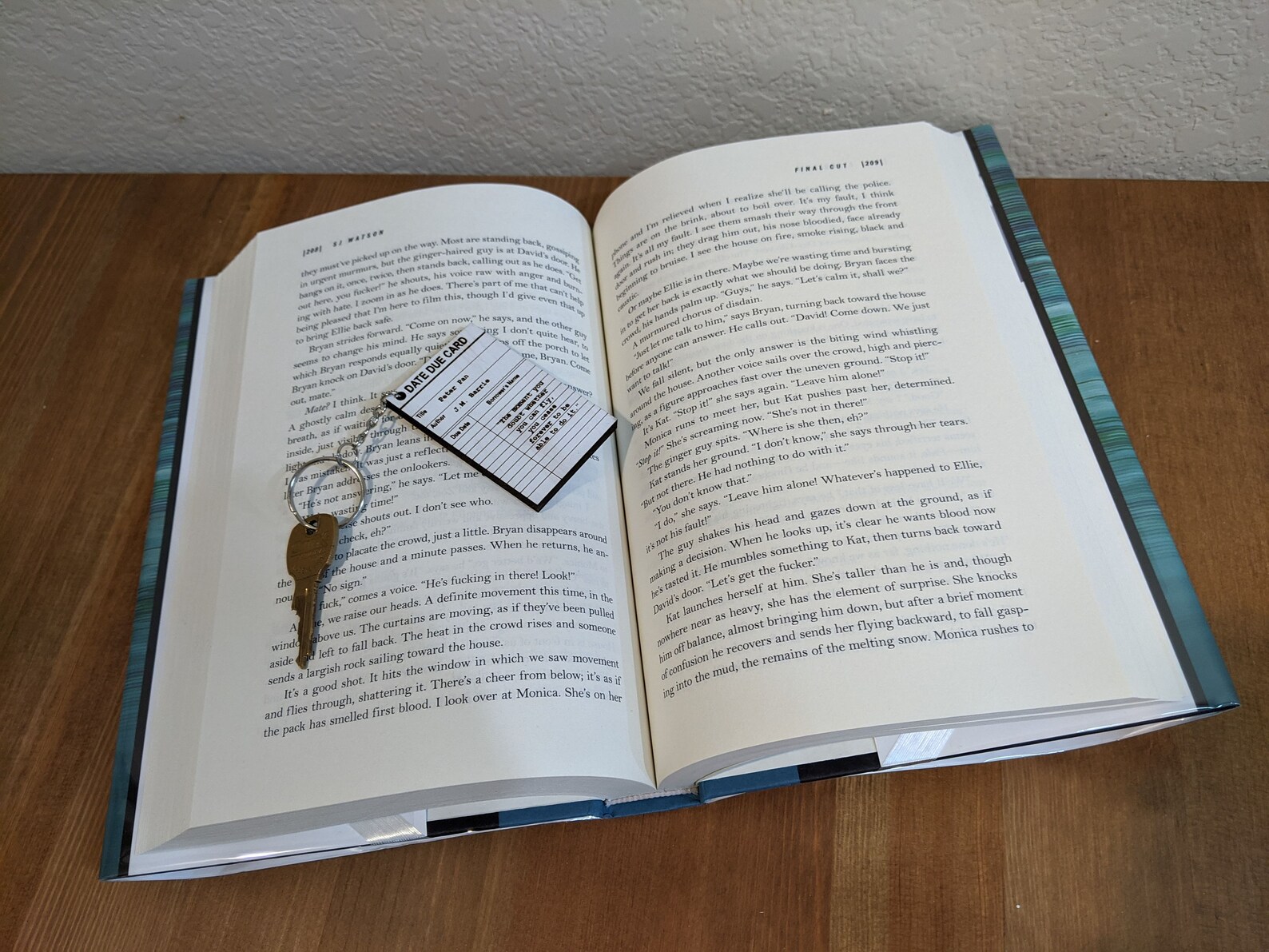 Customizable Date Due Card Keychain - Etsy
