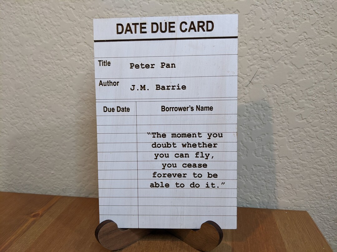 Customizable Date Due Card Sign With Stand - Etsy