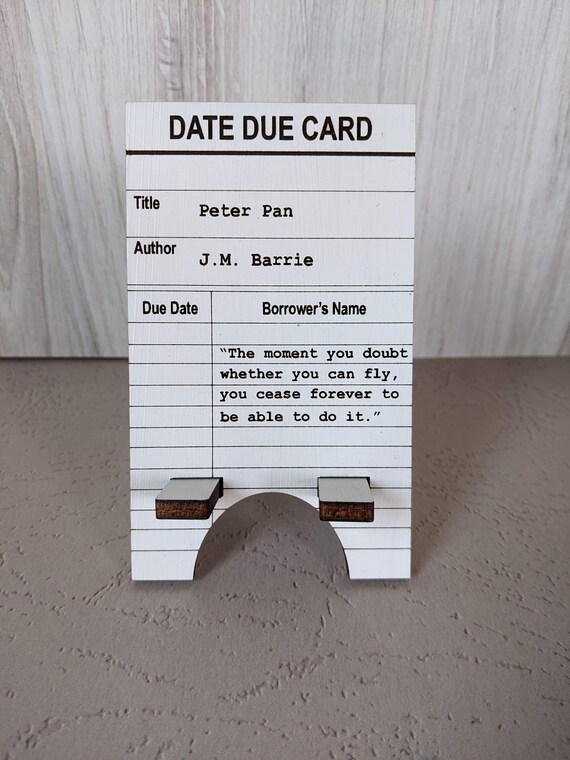 Customizable Date Due Card Cell Phone/tablet Stand | Etsy
