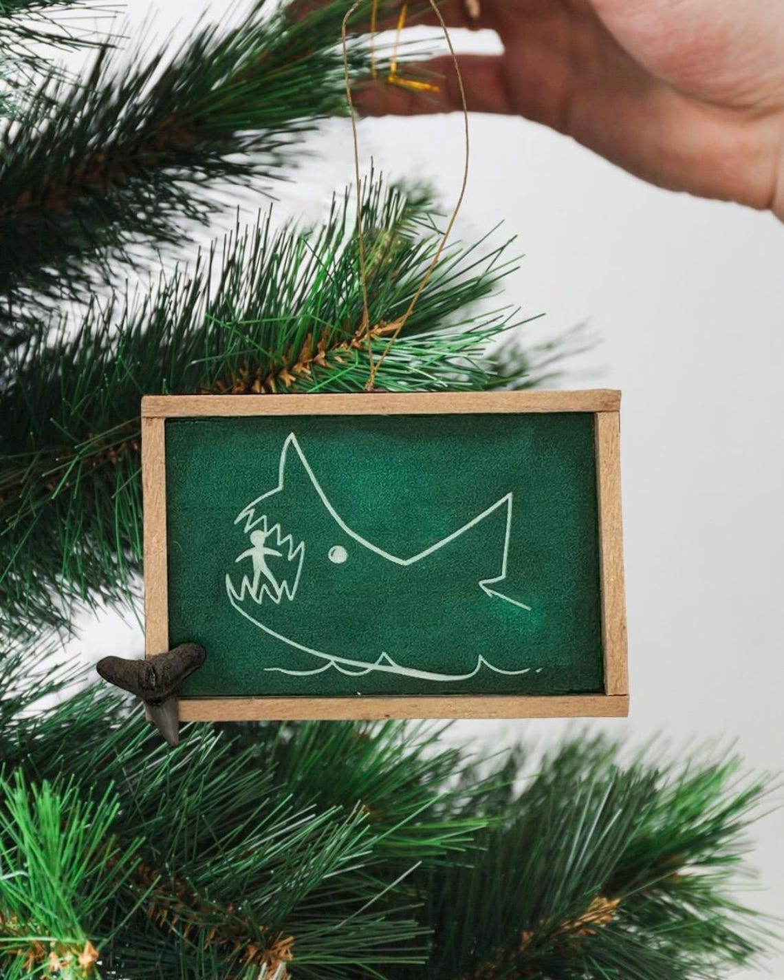 Jaws Themed Christmas Ornament, Shark Ornament, Shark Tooth Ornament ...
