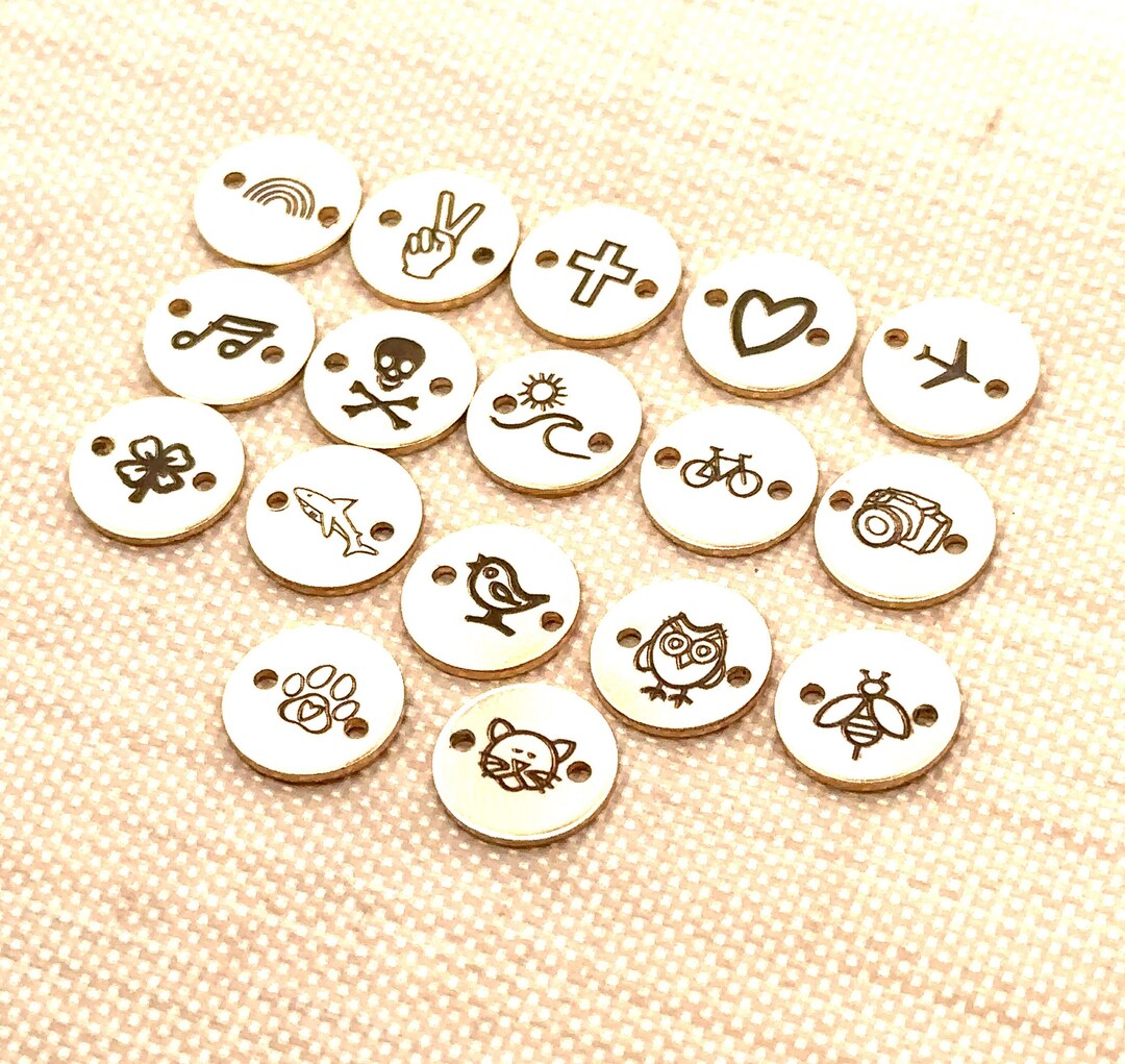 14k Gold Filled Engraved Jewelry Connectors, Bracelet Connectors ...