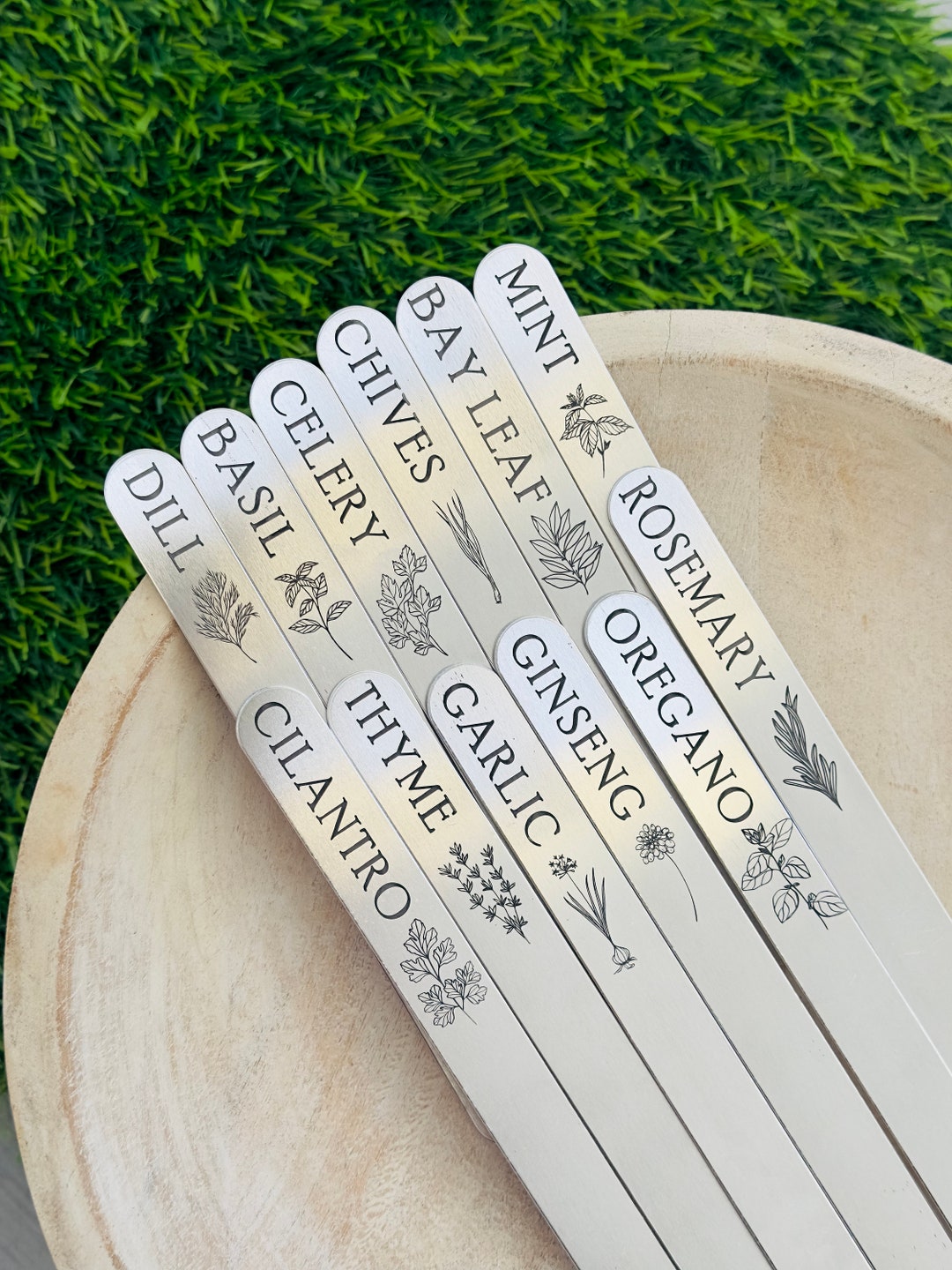 Custom Herb Markers, Herb Tags, Garden Markers, Vegetable Markers ...
