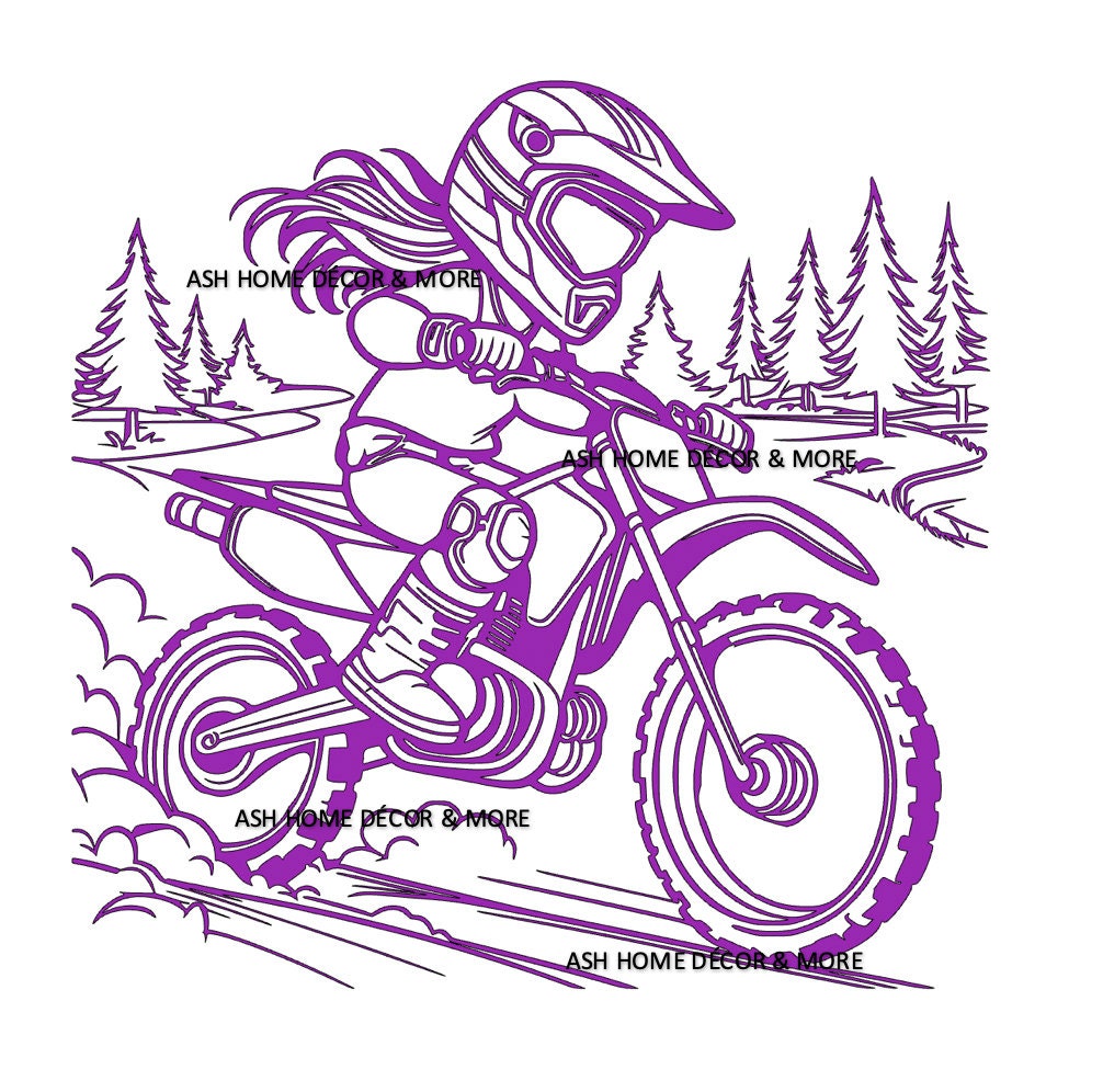 Little Girl Dirt Bike Rider Svg, Female Riding Motorcycle Svg ...