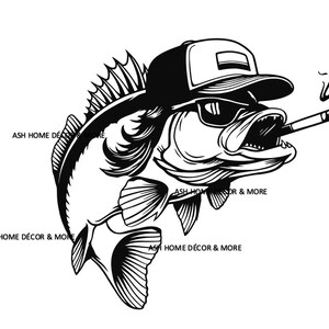 Redneck Walleye Trucker Hat Mullet Smoking Svg, Fishing Svg, Fisherman ...