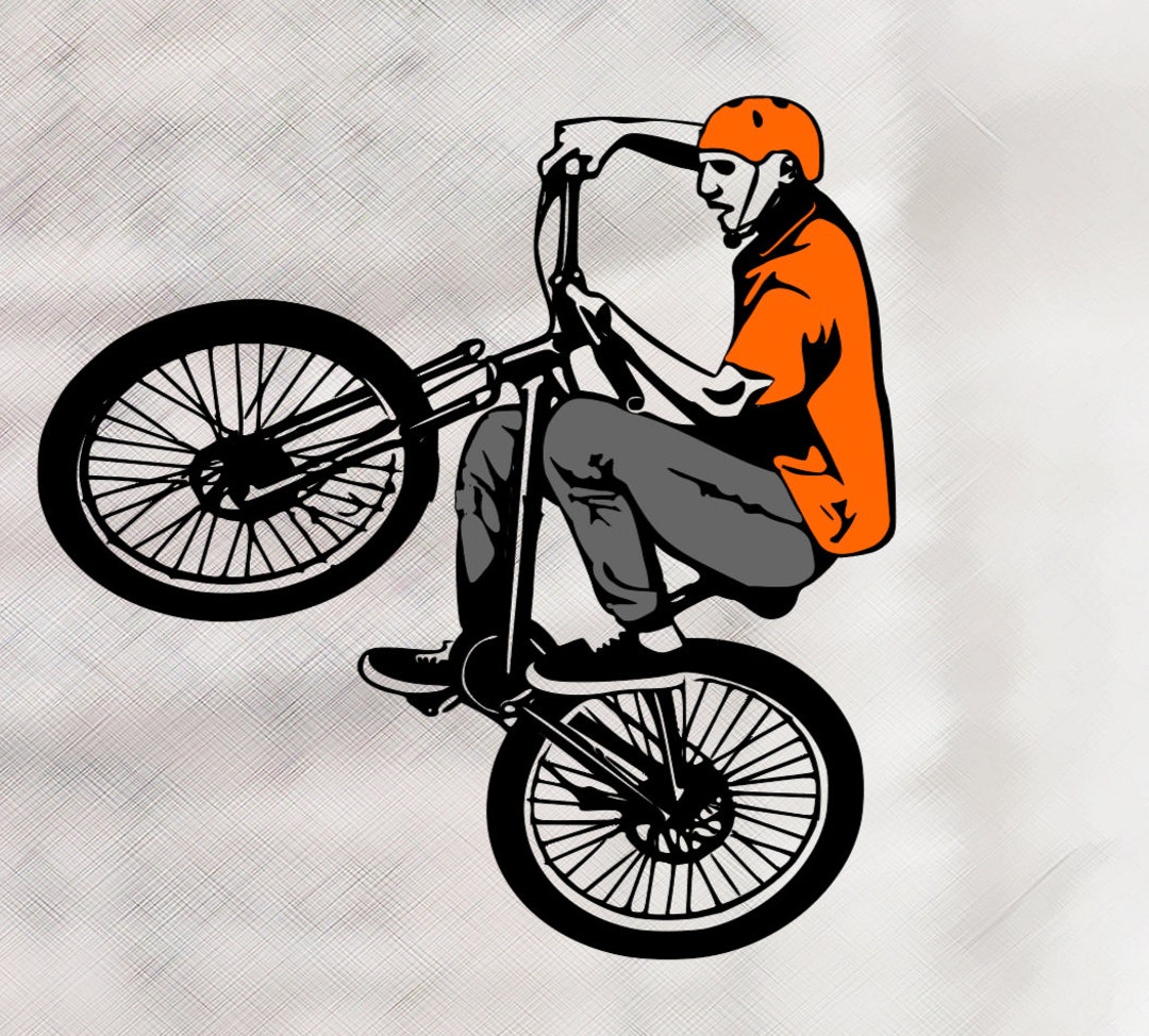 BMX Stunt Rider SVG: Bicycle Wheelie Design (digital Download) - Etsy