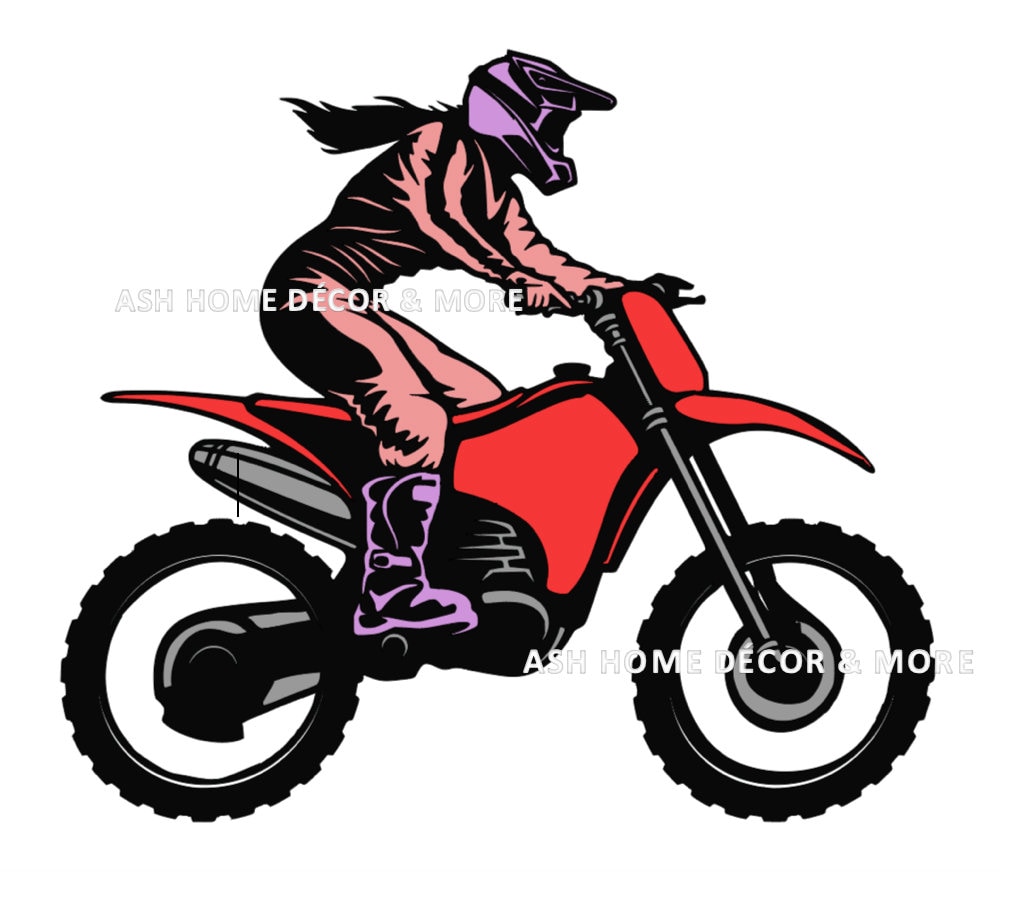 Motocross Girl On Bike