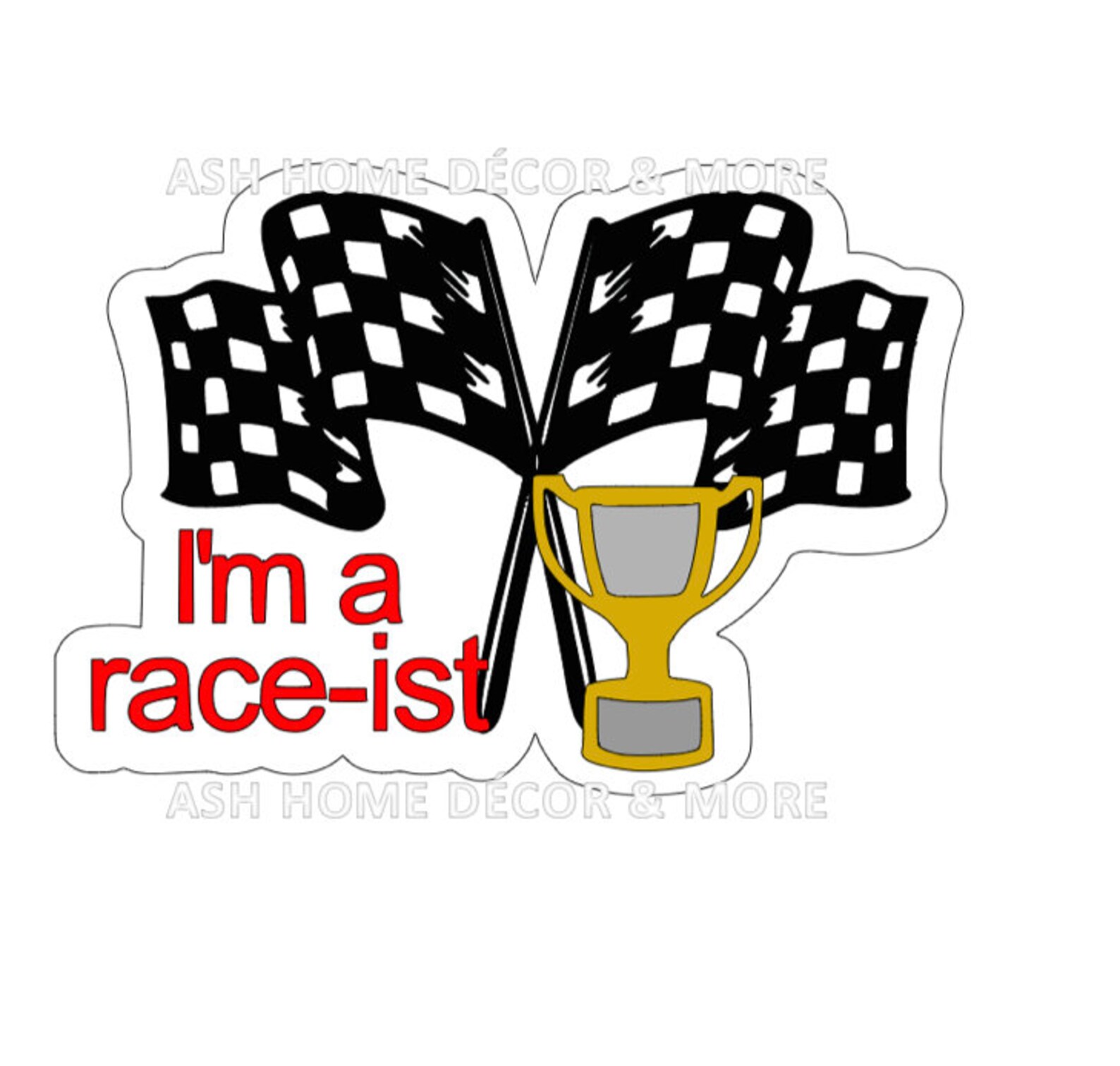 I'm a Race-ist SVG Racetrack Svg Trophy Svg Winning - Etsy
