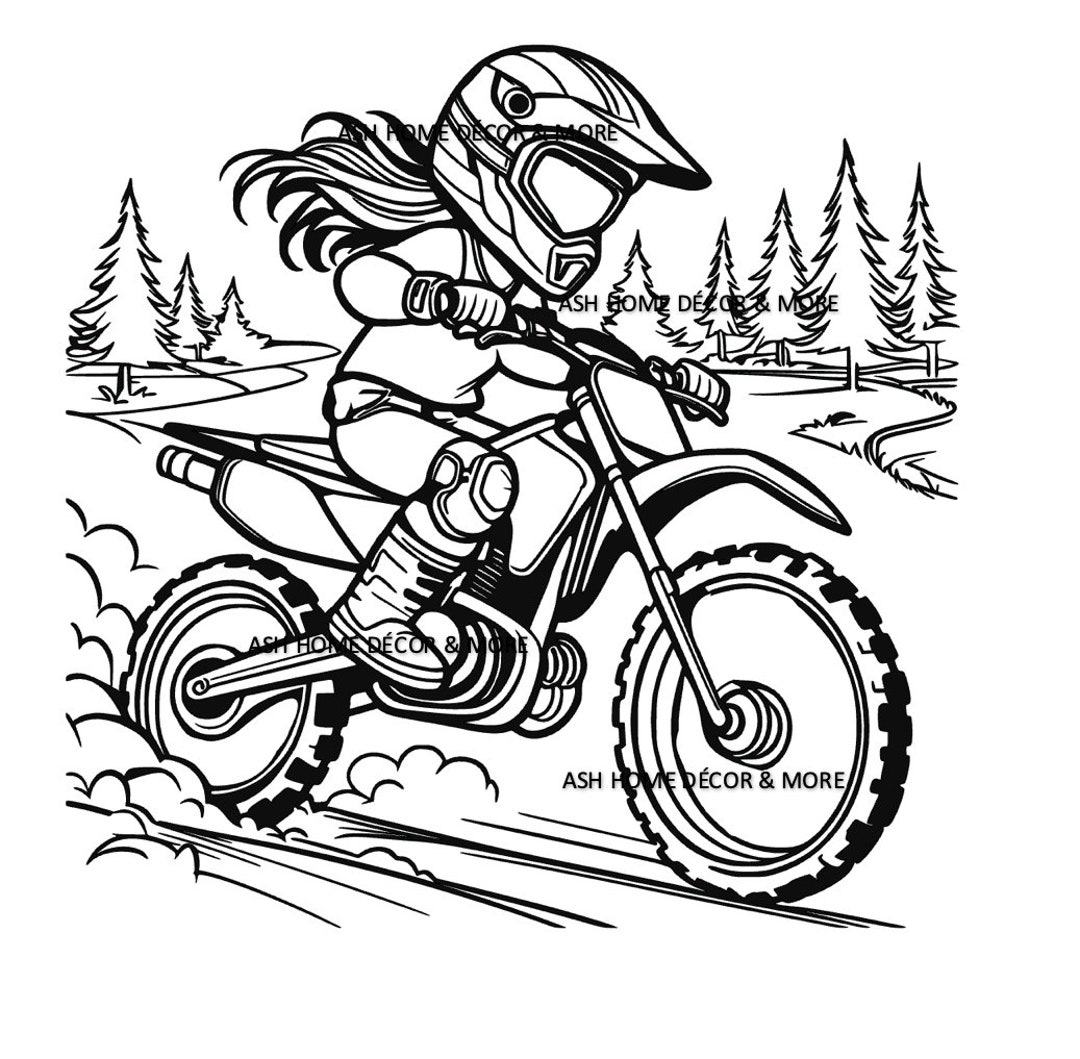 Little Girl Dirt Bike Rider Svg, Female Riding Motorcycle Svg ...