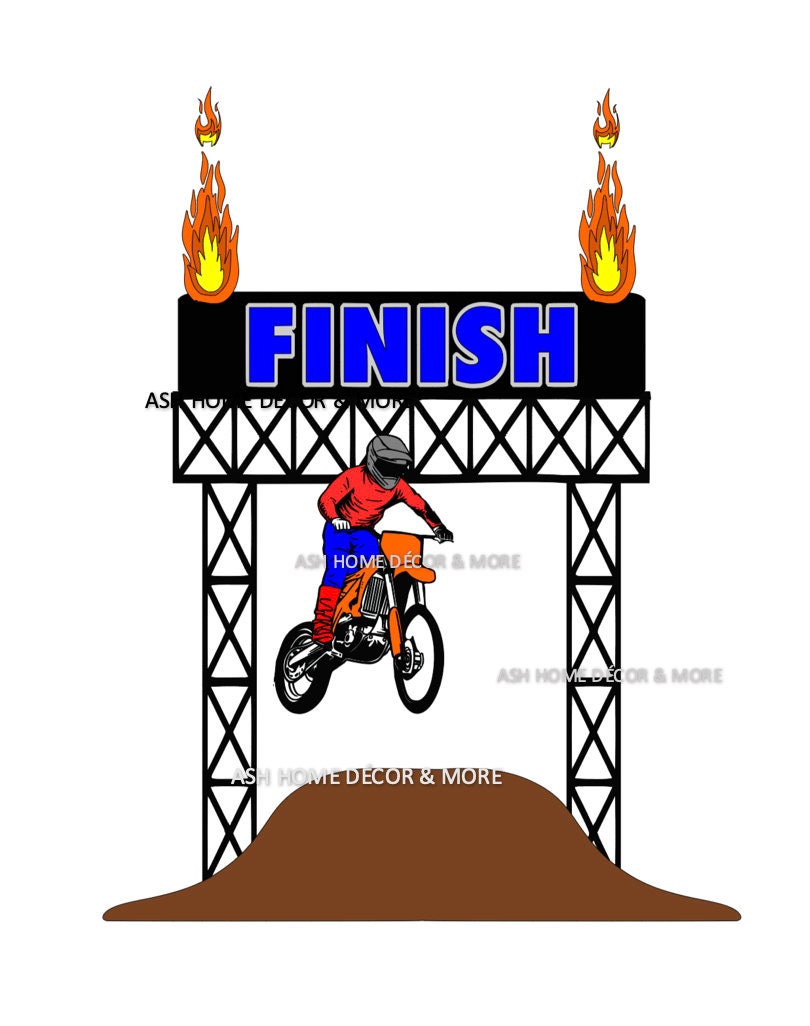 Finish Line Dirt Bike Svg Finish Line Svg Moto Svg Dirt - Etsy