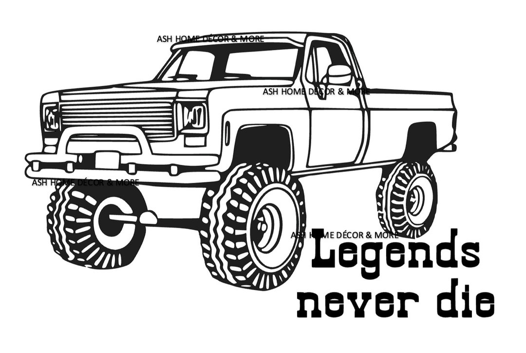 Squarebody Chevy Truck SVG: Legends Never Die (digital Download) - Etsy