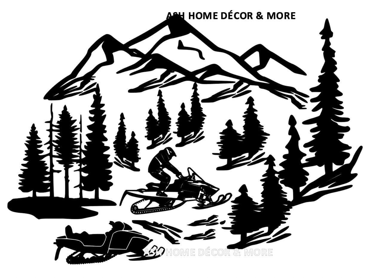 Snowmobile Rider Svg Snowmobile Svg Snowmobile Mountain Svg Winter ...