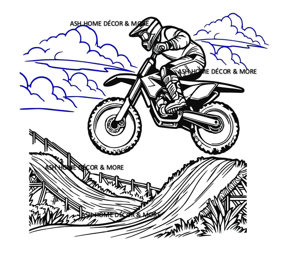 Dirt Bike Motocross Track SVG, Motorcycle Jumping Svg, Supercross Race ...