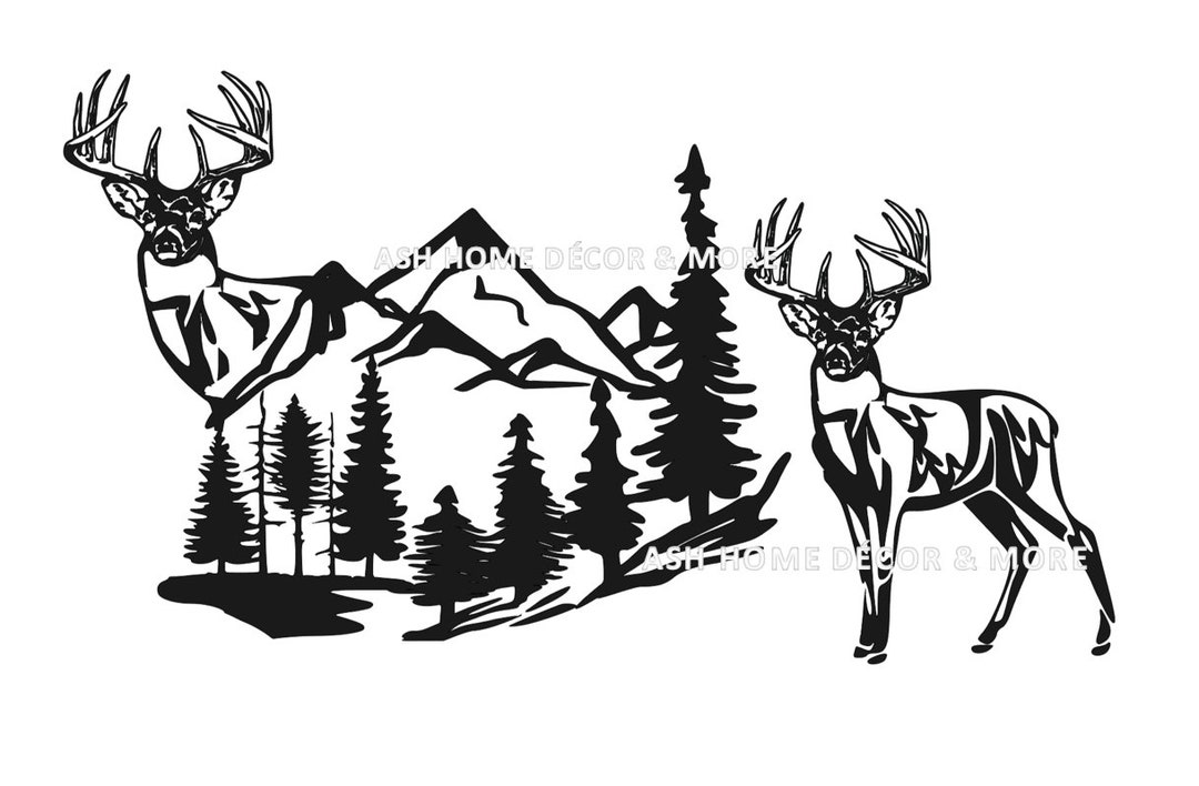 Whitetail Buck Deer SVG, Deer SVG, Hunting SVG Woods Forest Nature ...