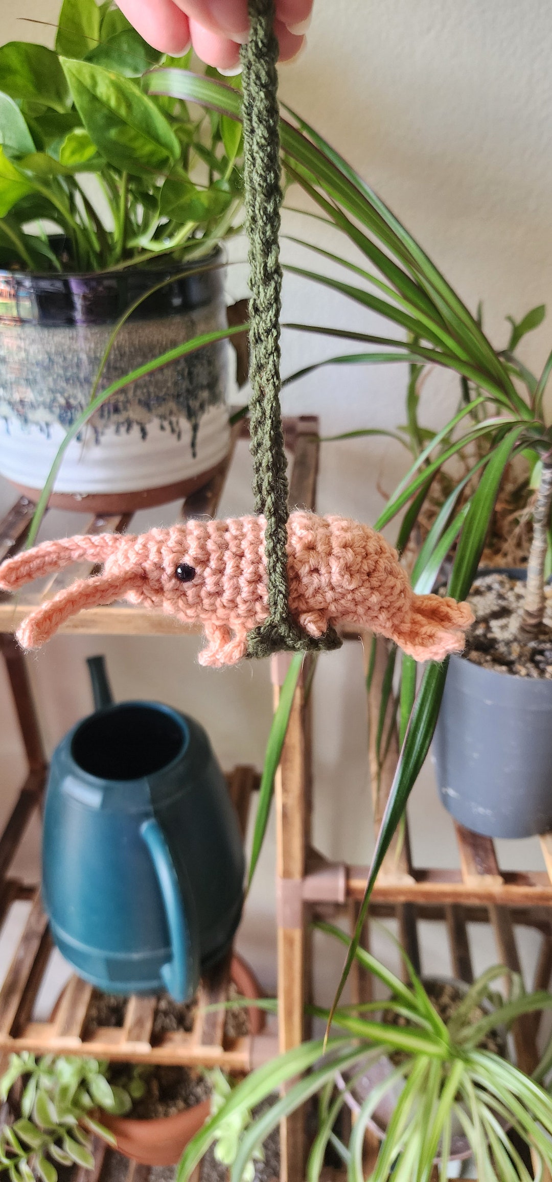 Crochet Shrimp Car Swing - Etsy
