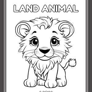 Land Animals Coloring Worksheets - Etsy