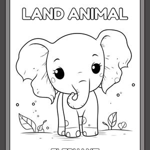 Land Animals Coloring Worksheets - Etsy