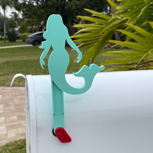 Mermaid Mailbox Flag Metal Mermaid With Starfish Listing is - Etsy