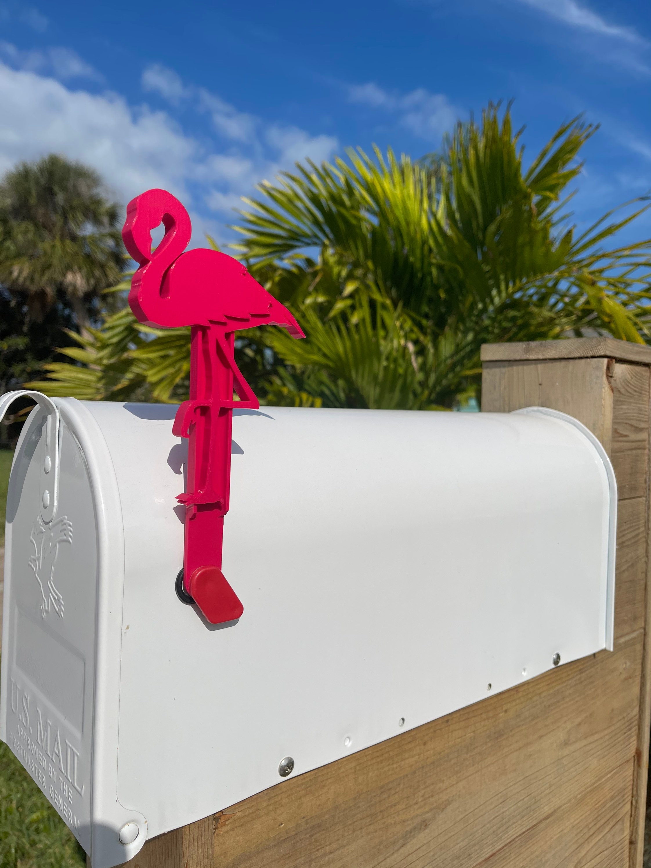 3D Printed Pink Flamingo Mailbox Flag Replacement - Etsy
