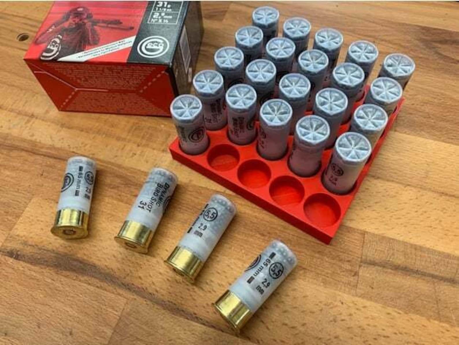 12 GA Shot Shell Reloading Block 25 Shot Durable High Strength Plastic ...