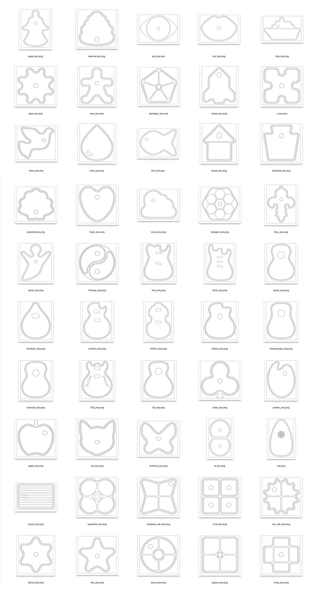 CNC Wares 50 Box Designs Collection - Etsy