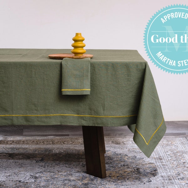 Large Linen Tablecloth - Etsy