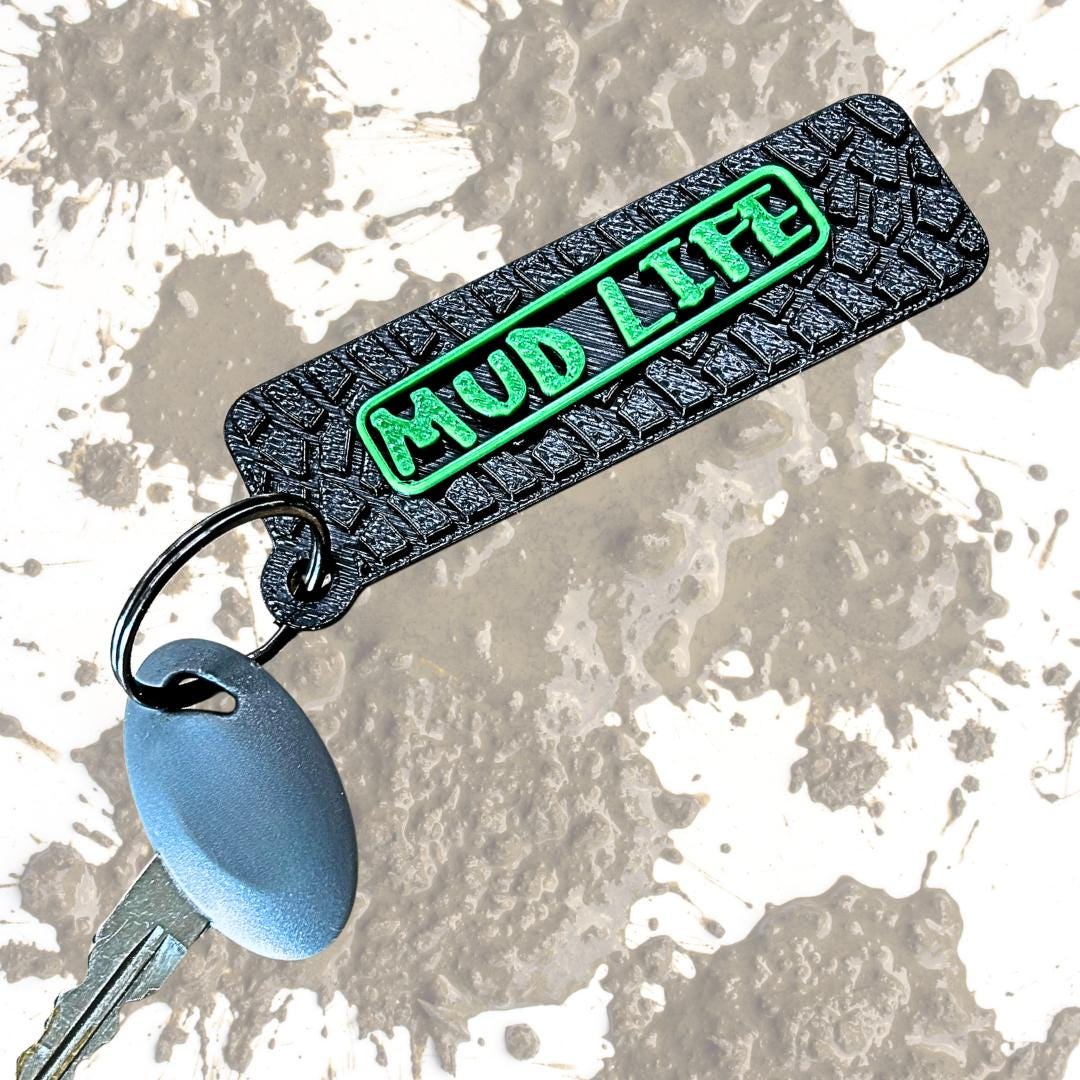Mud Life Keychain | Offroad Keychain | UTV & RZR Key Tag | Mud Tire ...
